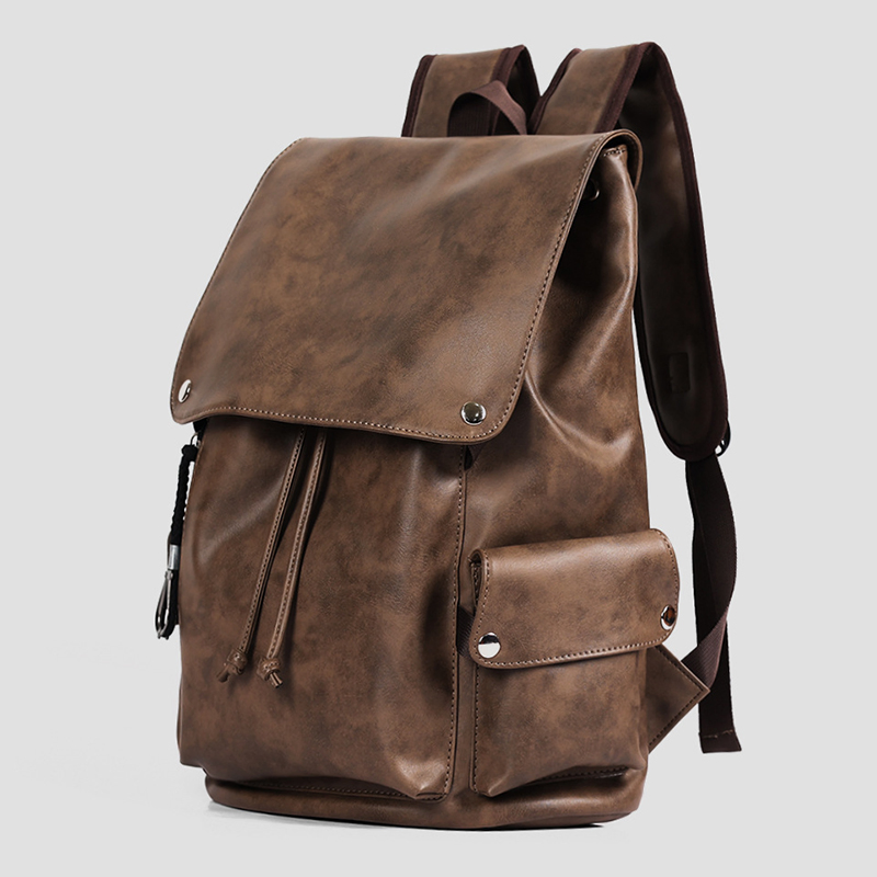 Premium Leather Retro Travel Backpack for Men – Large Capacity Laptop ...